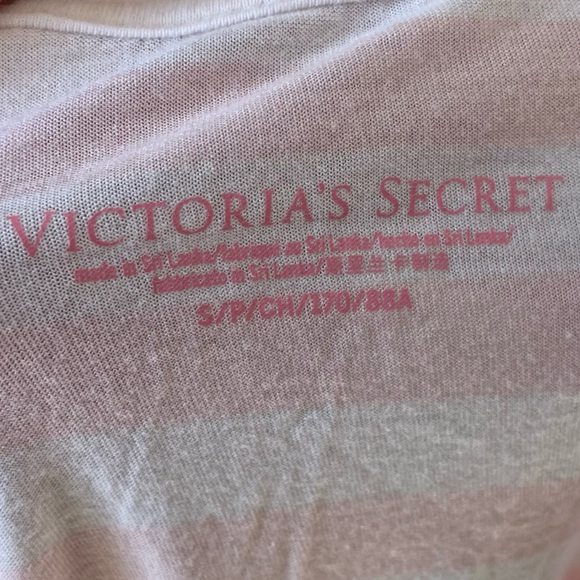 Victoria's Secret | Tops | Victorias Secret Pink And White Striped ...